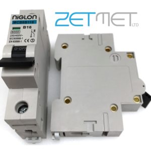 Niglon MCB6B116 16 Amp Single Pole Type B 6kA 230V Miniature Circuit ...