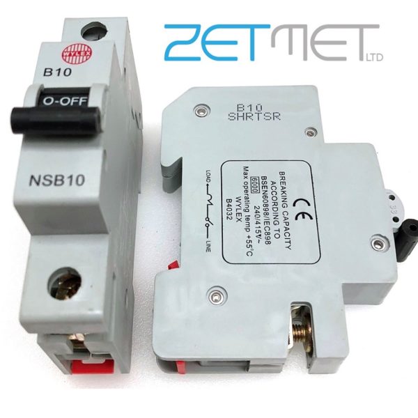Wylex NSB10 10 Amp Single Pole Type B 6kA 230V Miniature Circuit Breaker MCB | Electrical ...
