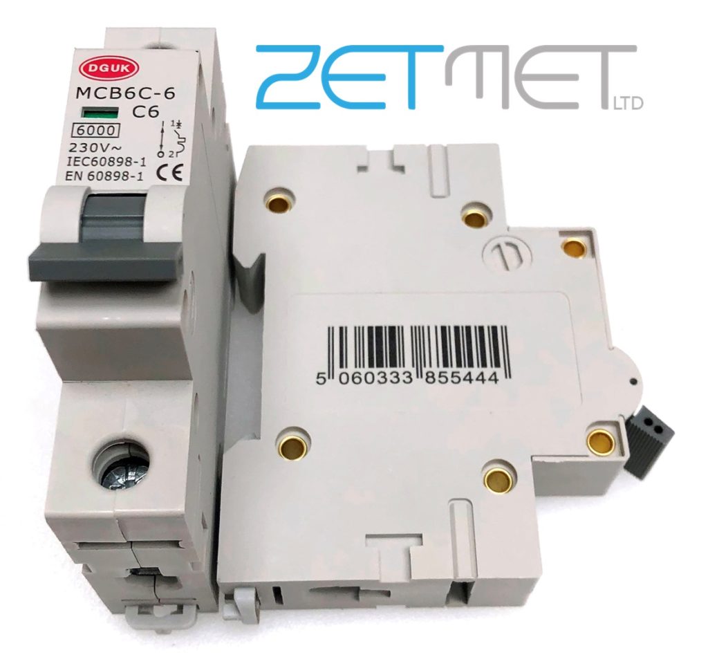Deligo (DGUK) MCB6C-6 6 Amp Single Pole Type C 6kA 230V Miniature ...