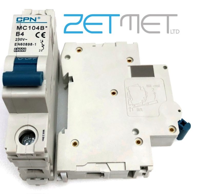 Cudis CPN MC104B 4 Amp Single Pole Type B 6kA 230V Miniature Circuit Breaker MCB | Electrical ...
