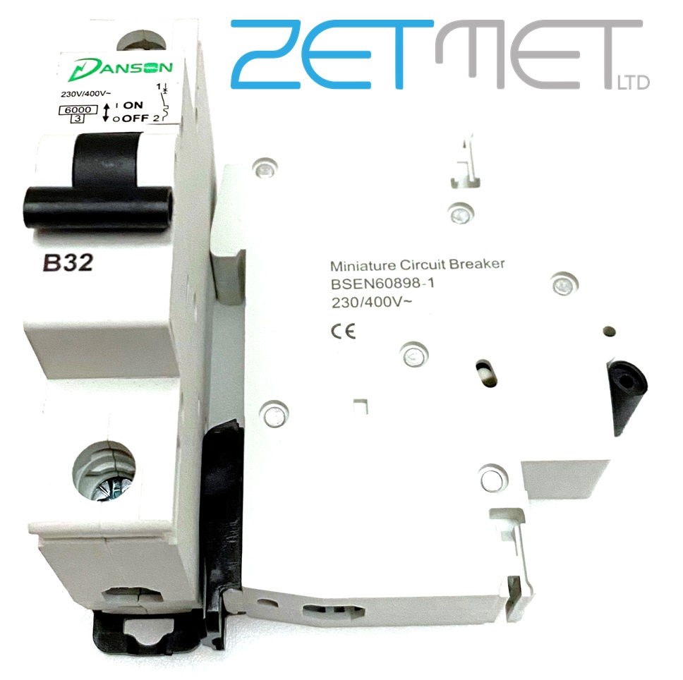 Danson Creator DBYB132 32 Amp Single Pole Type B 6kA 230V Miniature Circuit Breaker MCB ...
