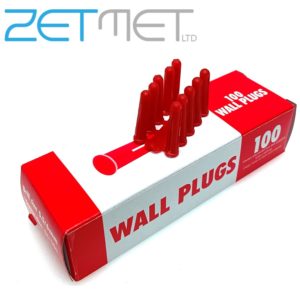 Red Plastic Wall Plugs 6mm (Pack of 100) | Electrical Discounted Supplies