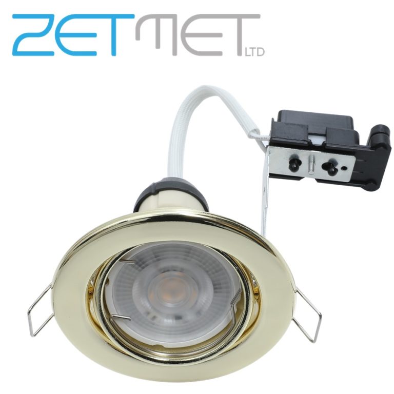 Red Arrow HS/TB Polished Brass Pressed Steel Tilt GU10 230V LED ...