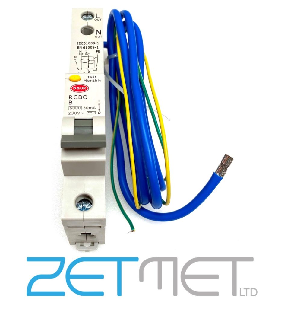 Deligo (DGUK) RCBO25 25 Amp Single Pole Type B 30mA 6kA 230V RCBO ...
