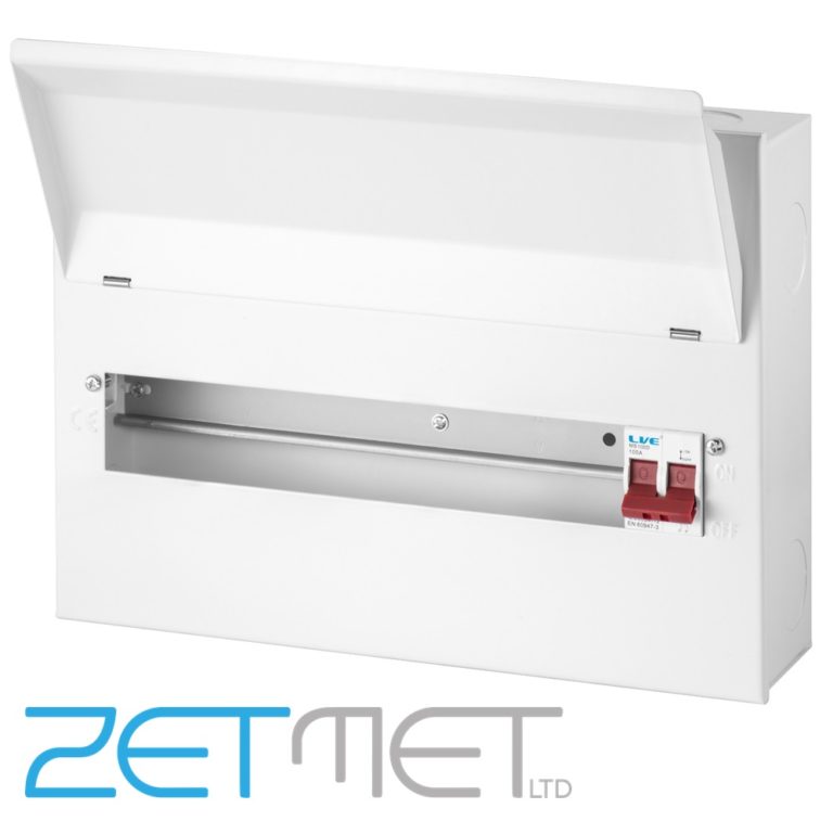 Live Electrical 12 Way Metal Clad 100A Main Switch Consumer Unit LHMC12/100 | Electrical ...