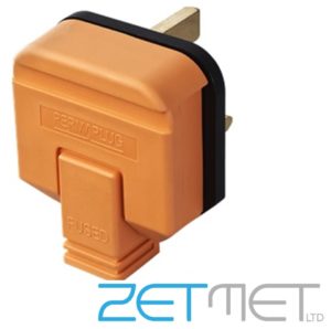 Permaplug Orange Heavy Duty Rubber 13A UK 3 Pin Fused Plug Top ...