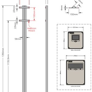 Rolec 1.35m Galvanised Steel Mounting Post Stake (LSAF0060 ...