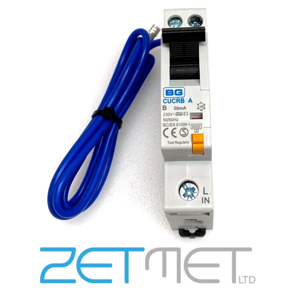 British General (BG) CUCRB10A 10 Amp Single Pole B Curve 30mA 230V Compact Type A RCBO ...