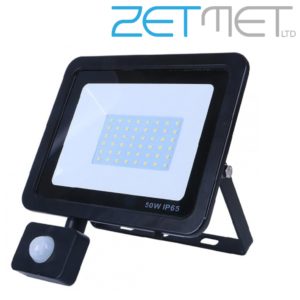 Red Arrow Outdoor 50W LED Floodlight With PIR Sensor Black 6000K ...