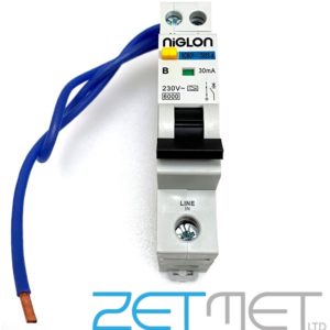 Niglon RCBO1-40/30SS-A 40 Amp Single Pole B Curve 30mA 230V Compact ...