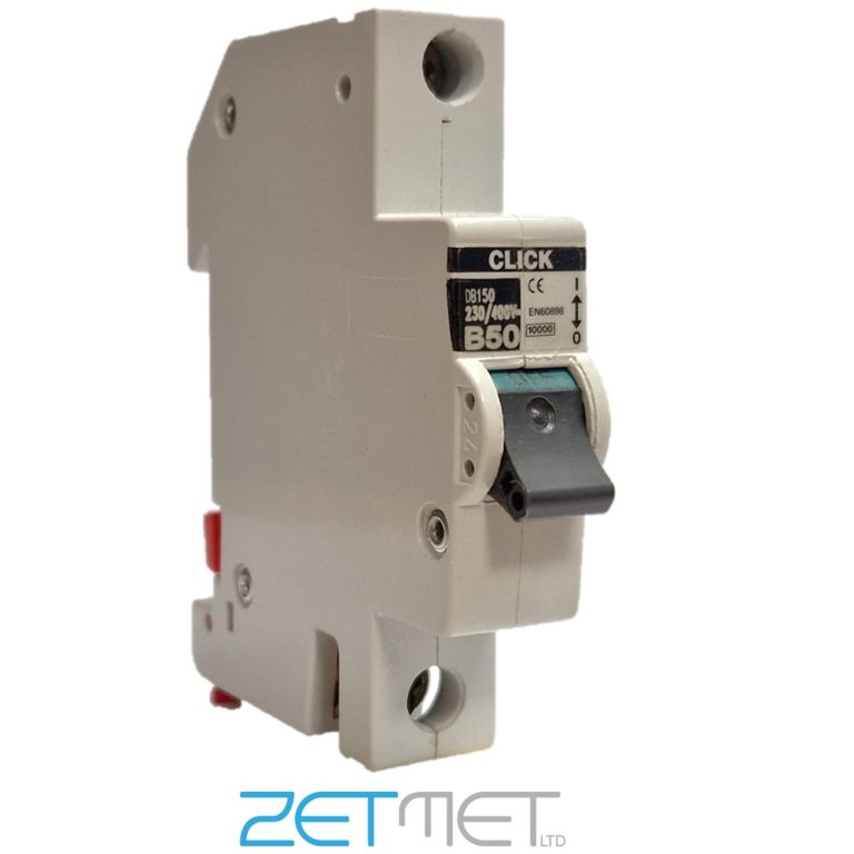 Click DB150 50 Amp Single Pole Type B 10kA 230V Miniature Circuit ...