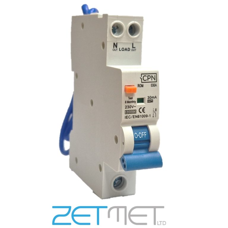 Cudis CPN ROM-106B/030A 6 Amp Single Pole B Curve 30mA 6kA 230V Miniature Type A RCBO