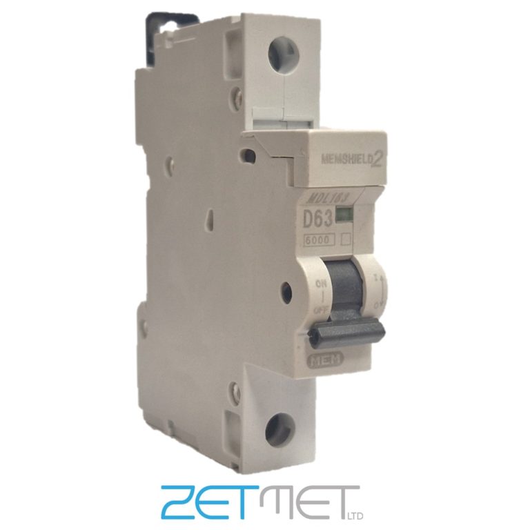 MEM MDL163 63 Amp Type D Single Pole 240V 6kA Memshield 2 Miniature ...