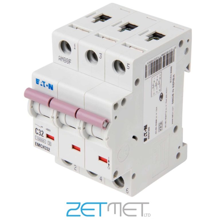 Eaton MEM EMCH332 32 Amp Triple Pole Type C 10kA 400V Memshield 3 ...