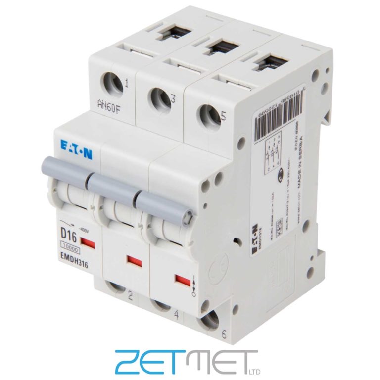 Eaton MEM EMDH316 16 Amp Triple Pole Type D 10kA 400V Memshield 3 ...