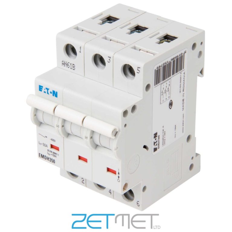 Eaton MEM EMDH350 50 Amp Triple Pole Type D 10kA 400V Memshield 3 ...