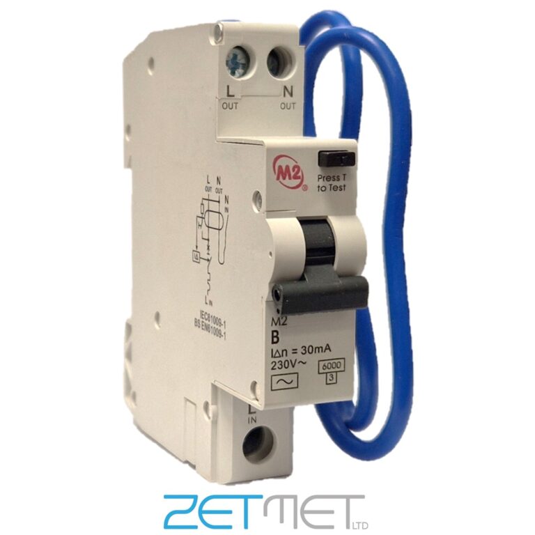 M2 M26MBRSPK 6 Amp Type B Single Pole 6kA 230V Compact RCBO