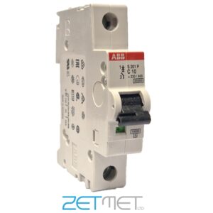 ABB S201P-C10 10 Amp Single Pole Type C 25kA 230V System Pro M Compact Miniature Circuit Breaker MCB