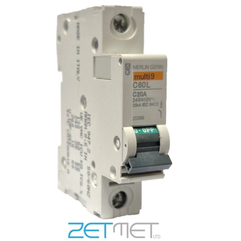 Merlin Gerin C60L C20 20 Amp Single Pole Type C 25kA 240V Multi 9 Miniature Circuit Breaker MCB ...