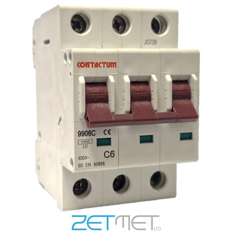 Contactum 9906C 6 Amp Triple Pole Type C 400V 10kA Miniature Circuit ...