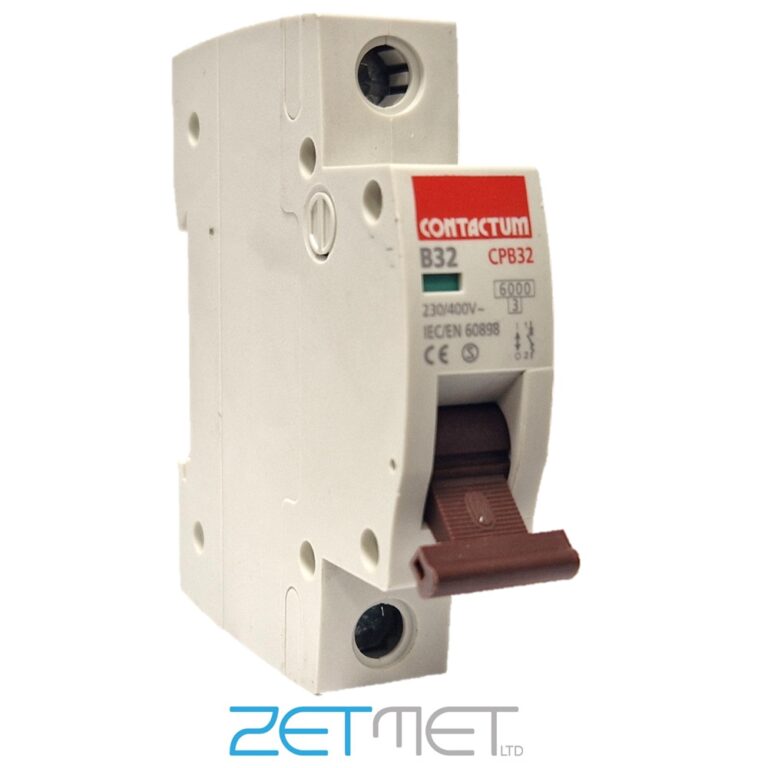 Contactum CPB32 32 Amp Single Pole Type B 6kA 230V Miniature Circuit Breaker MCB