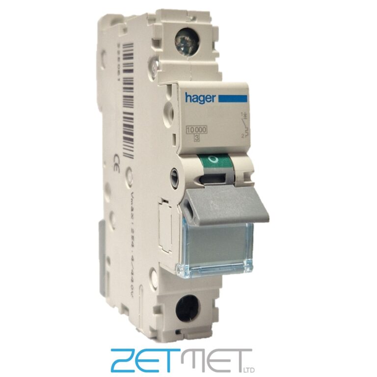 Hager NBN110A 10 Amp Type B Single Pole 230V 10kA Miniature Circuit Breaker MCB