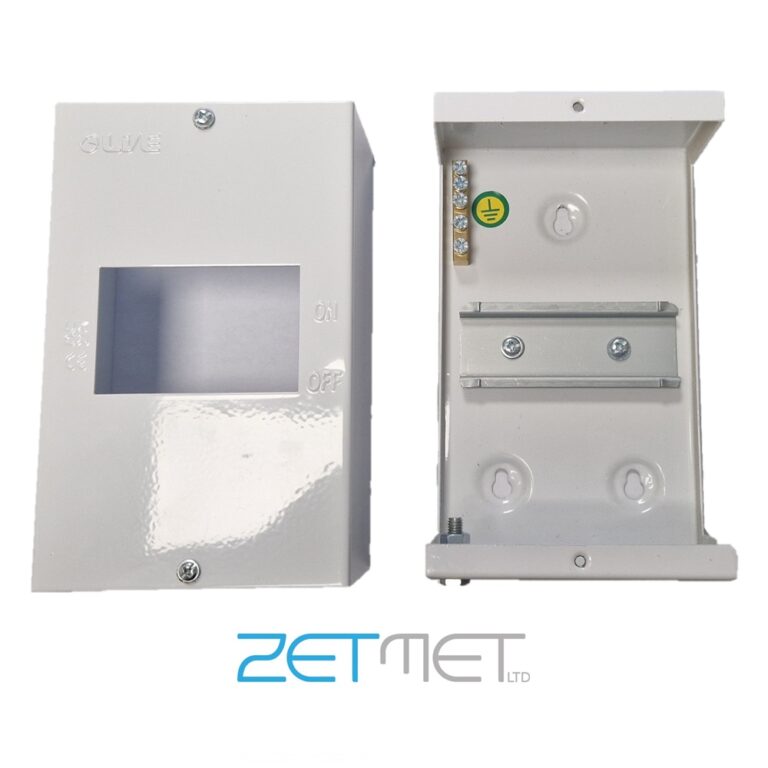 Live Electrical 4 Way Empty DIN Rail Metal Modular Enclosure Without ...