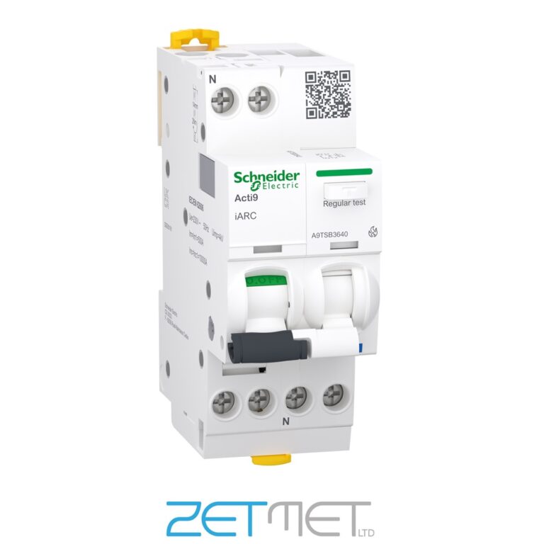 Schneider Acti 9 iARC A9TSB3640 40 Amp Single Pole & Neutral Arc Fault ...