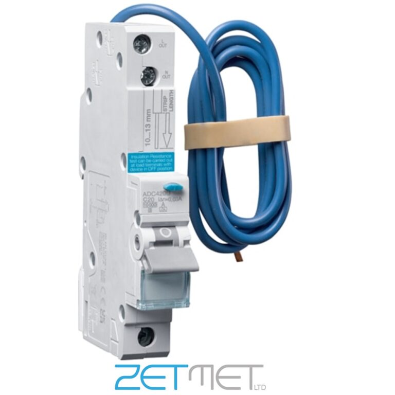 Hager ADC420U 20 Amp C Curve Single Pole 1 Module 30mA 10kA Type A RCBO