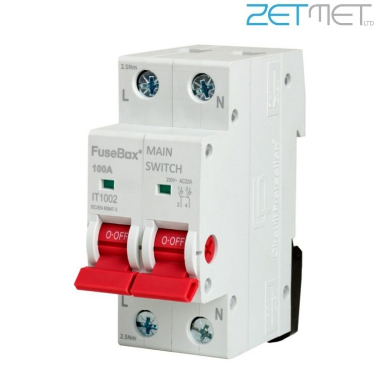 FuseBox IT1002 100 Amp Double Pole Mains Switch Isolator
